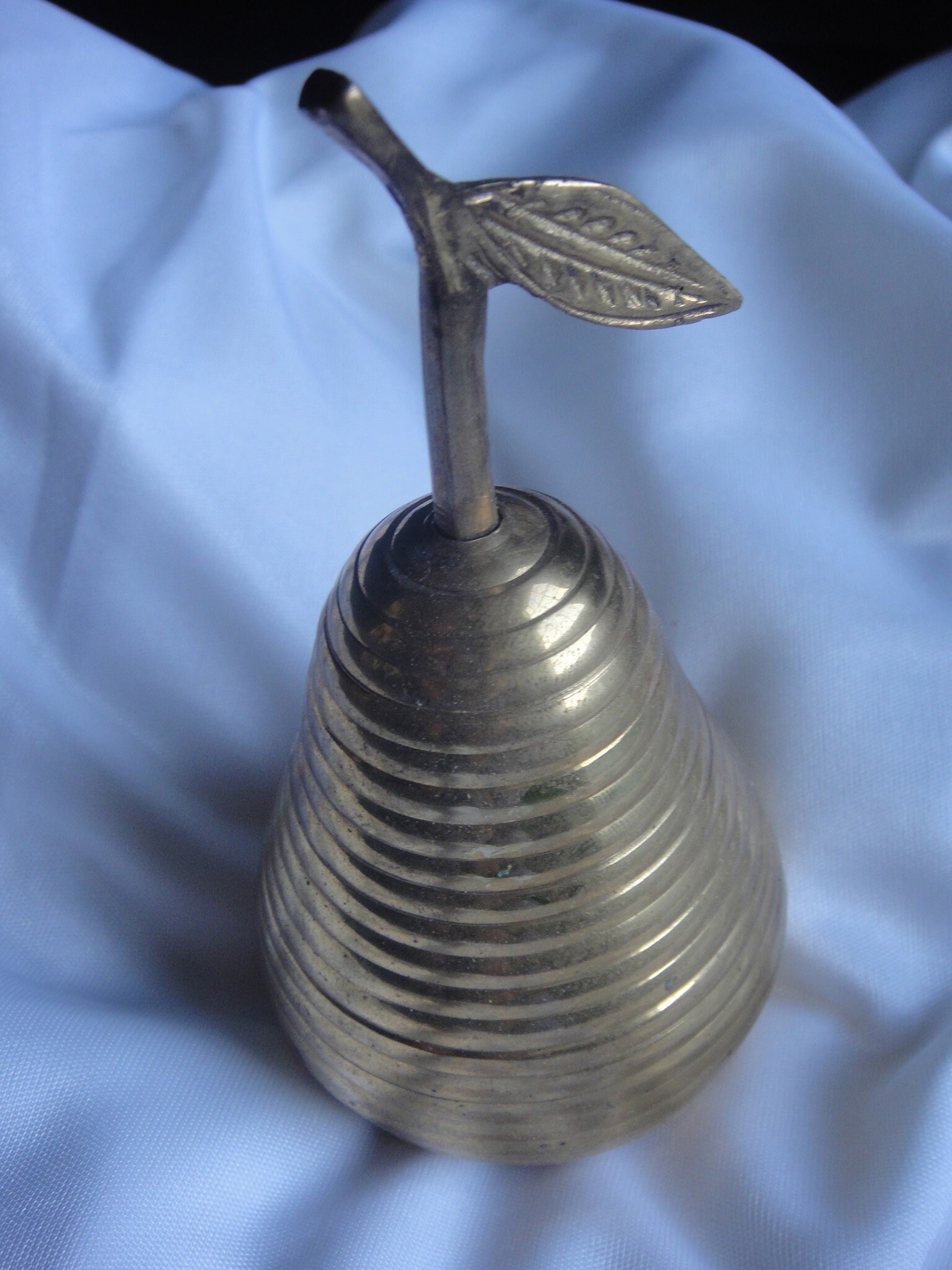 Vintage Brass Pear Shaped Bell - Decor Sculpture Functional Fruit Brass ...