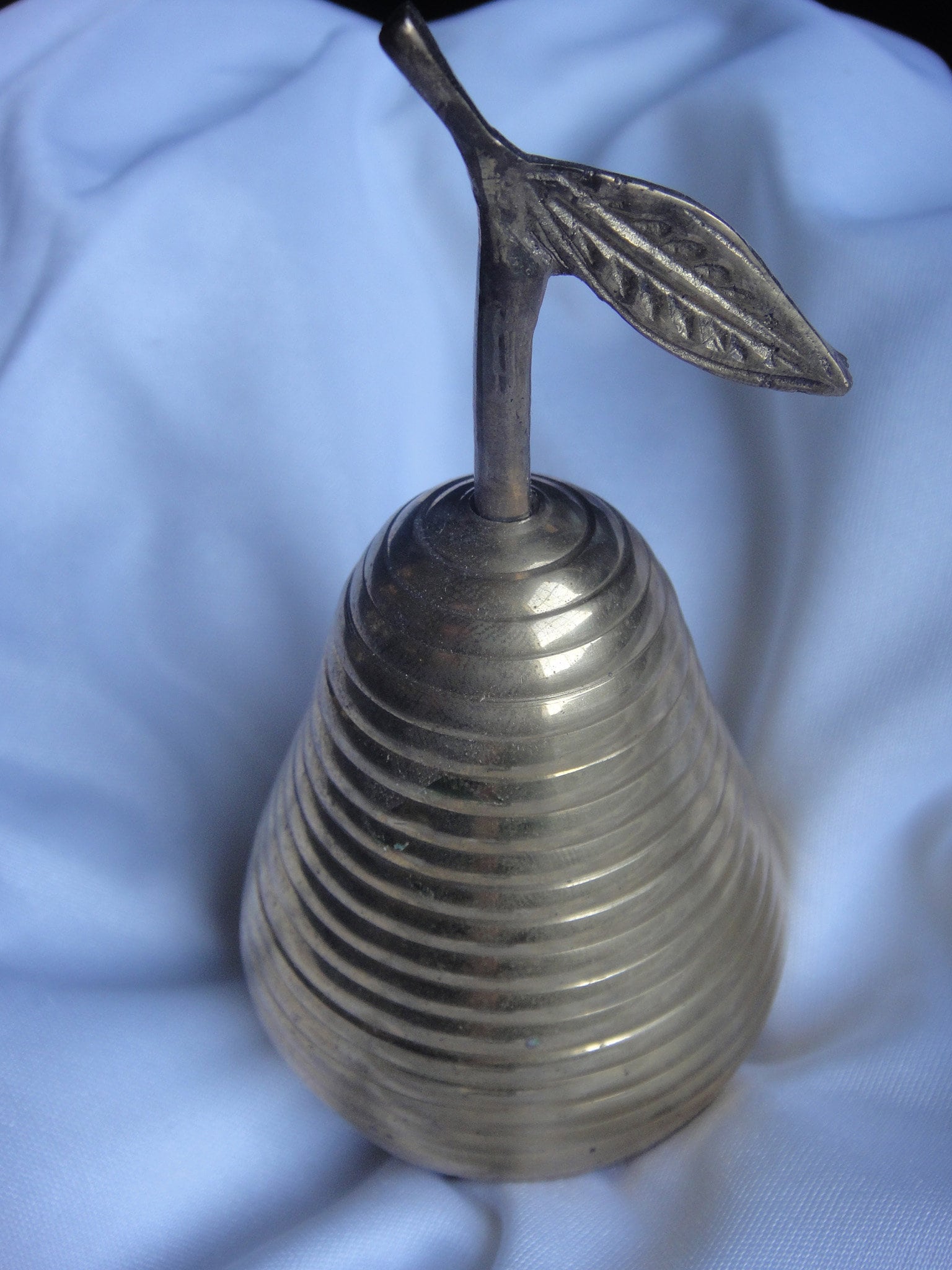 Vintage Brass Pear Shaped Bell - Decor Sculpture Functional Fruit Brass ...