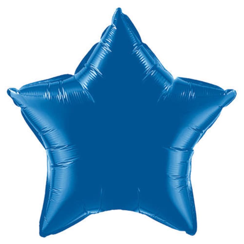 12 Royal Blue 20" STAR Mylar / Foil Balloons Lot Wedding / Party ...