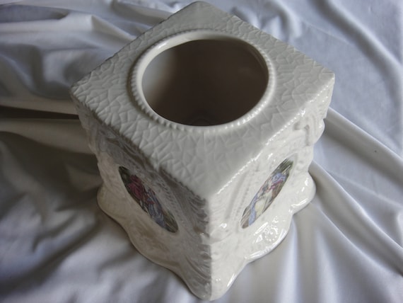 Vintage Ceramic Tissue Box Cover Classic Victorian Motifs | Etsy