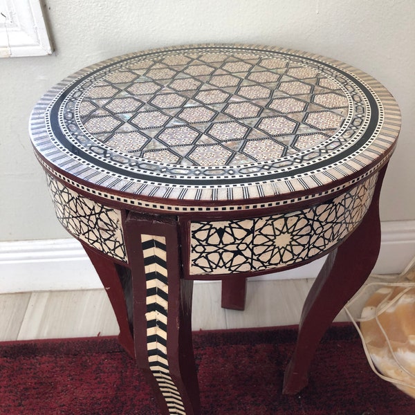 Egyptian Mother of Pearl Table - Etsy