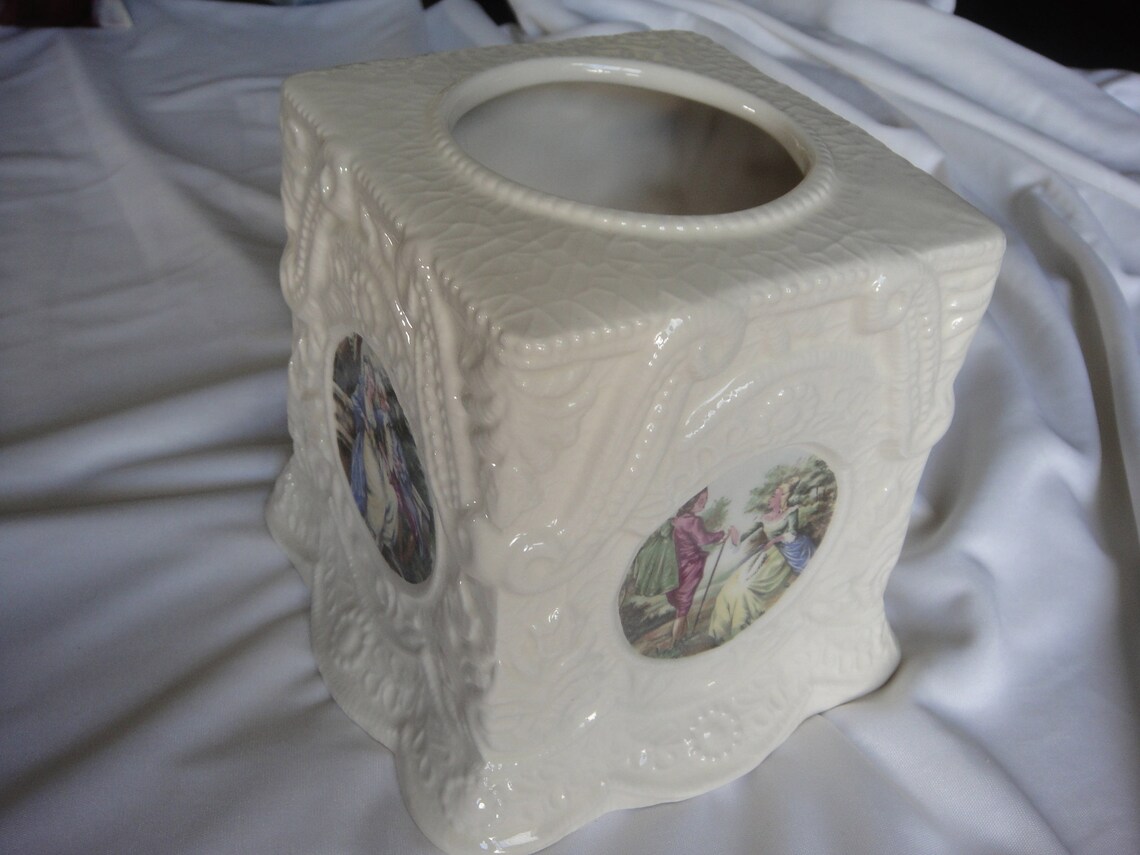 Vintage Ceramic Tissue Box Cover Classic Victorian Motifs | Etsy