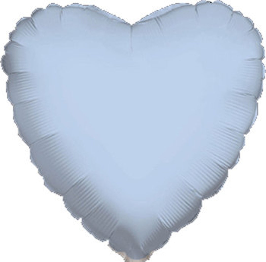 12 Baby Blue 18"Heart Mylar / Foil Balloons Lot Wedding / Party ...