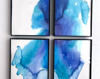 Blue Accent Painting | Etsy