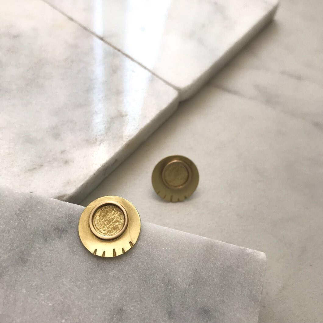 ECCENTRIC STUDS Minimal Circle Abstract Modern Simple Bold | Etsy