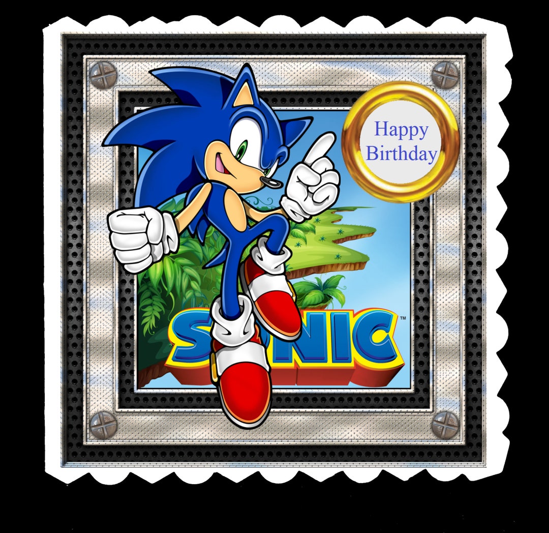Sonic the Hedgehog Handmade 3d Birthday Card Grandson - Etsy