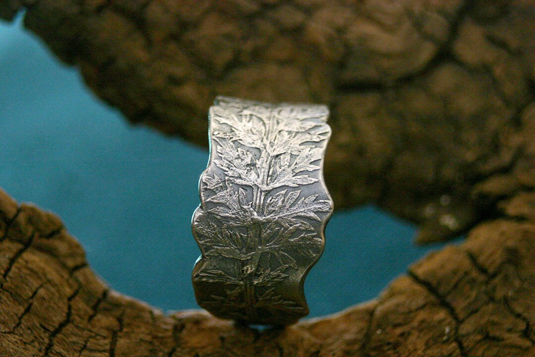 Unique Ring With Fossilized Yarrow - Healing Herb - Etsy