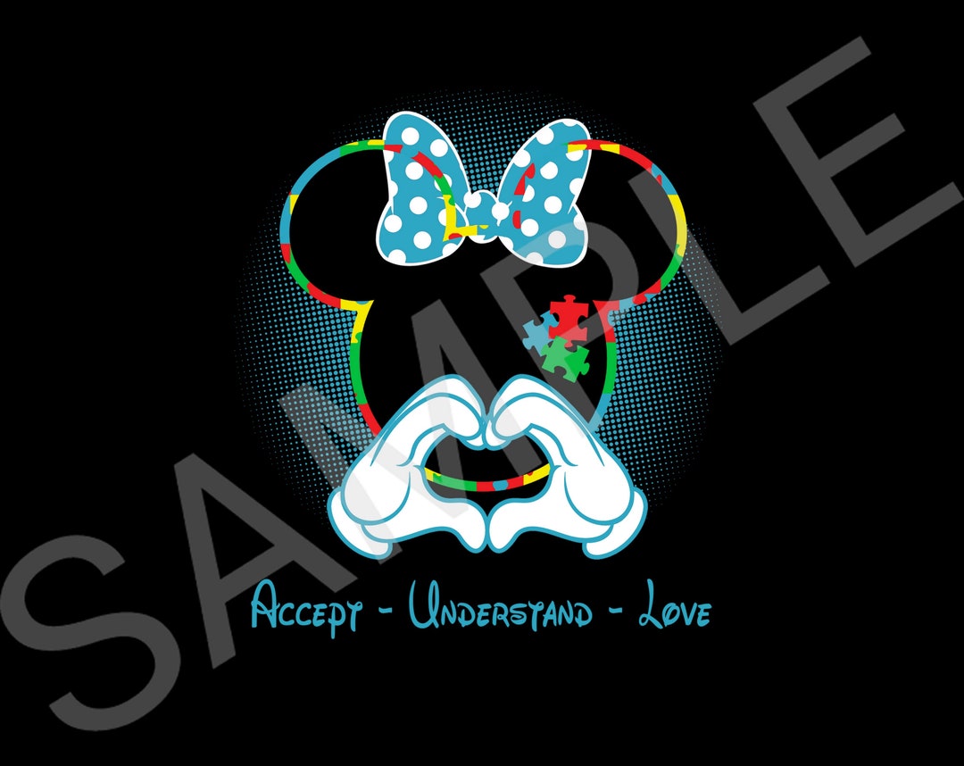 Accept Understant Love Minnie Mickey and Friends Autism Png, Autism ...