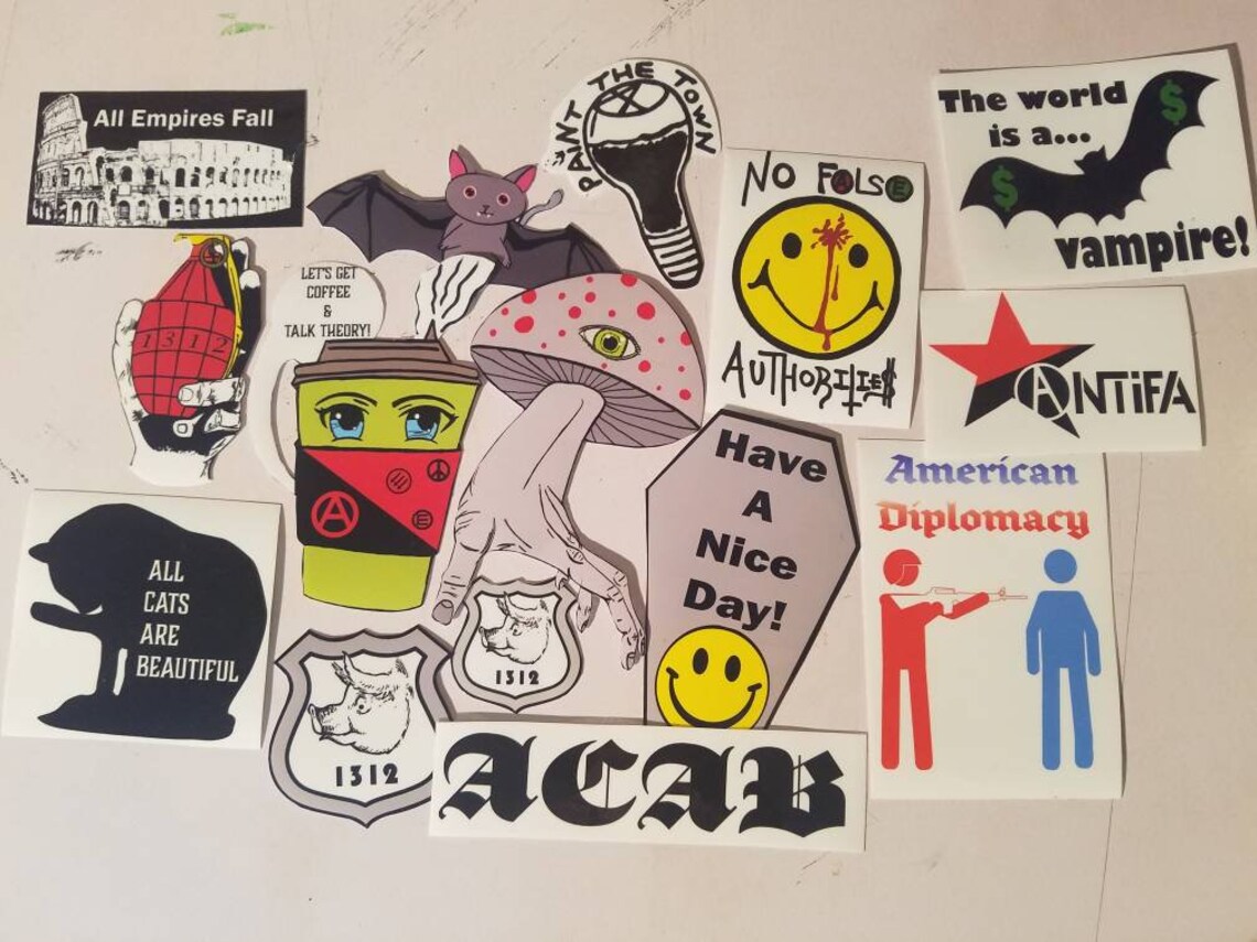 Anarcho-pacifism Flag Anarchy Vinyl Sticker - Etsy