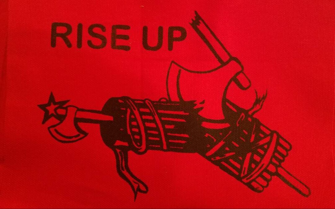 Large Rise up Anti-fascist Patch - Back Patch - Etsy