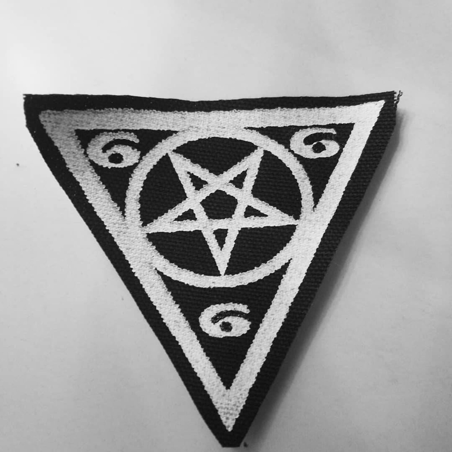 666 Satanism Patch Triangle Patch on Canvas - Etsy
