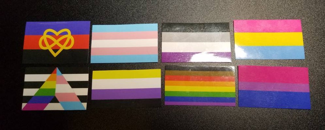Bandera del Orgullo Poliamor pegatina de vinilo poliamoroso | Etsy