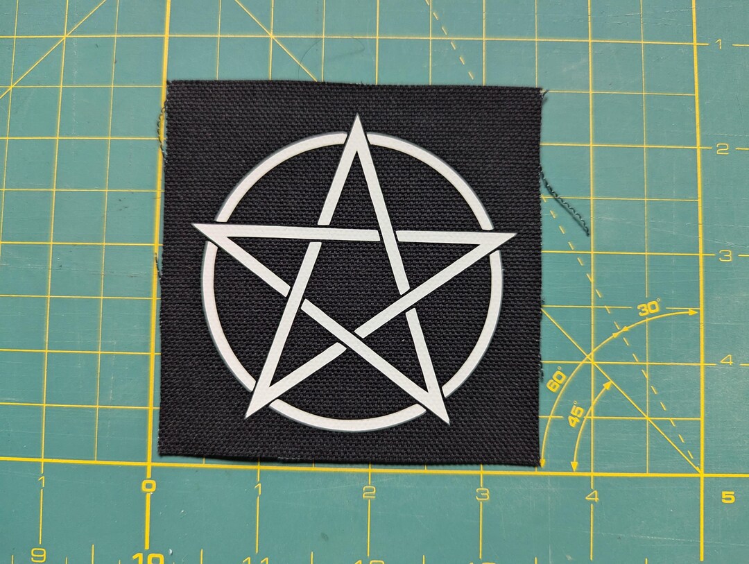 Pentagram Patch on Canvas - Etsy