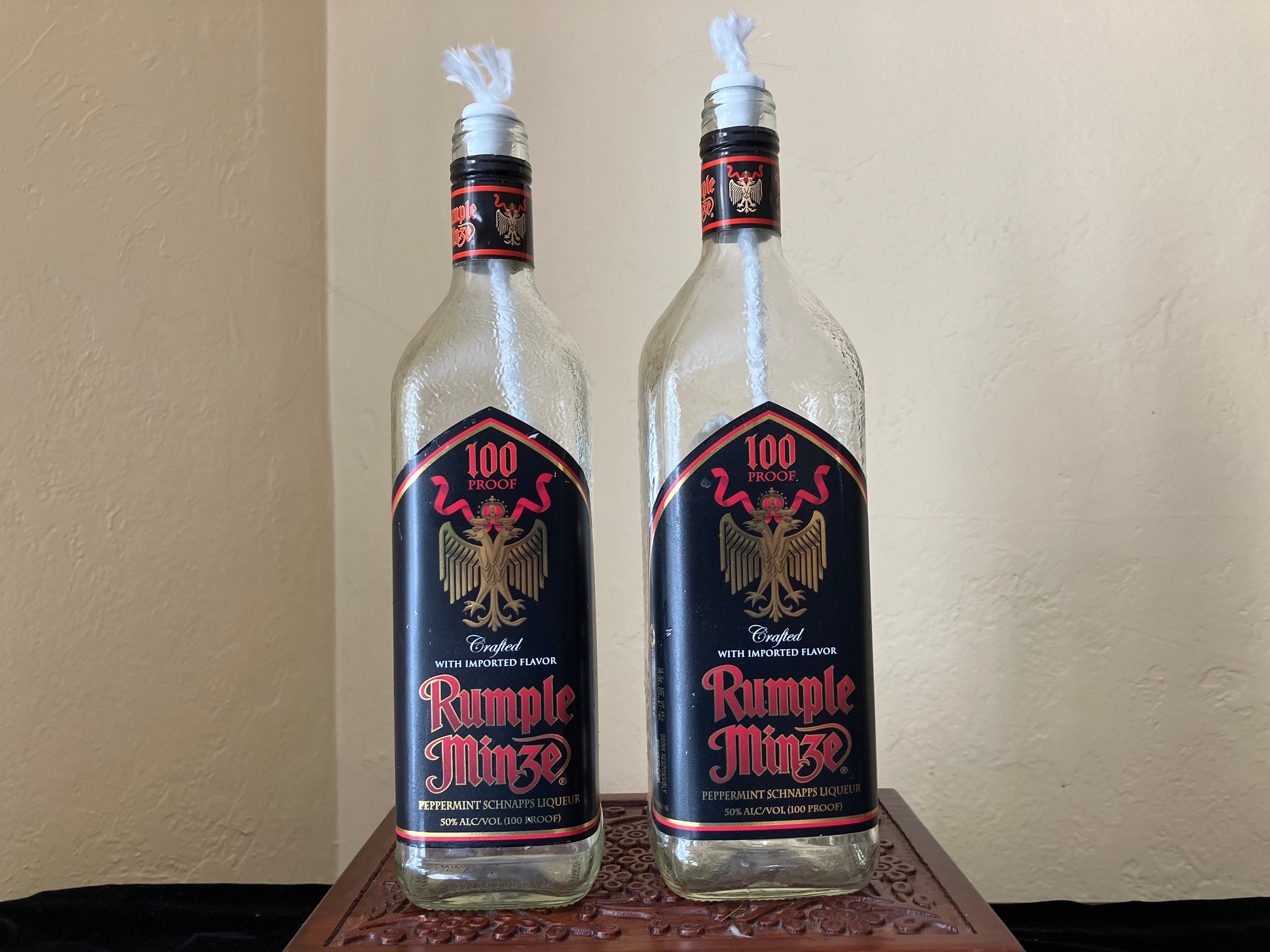 Set of Rumple Minze Bottle Oil Lamps/ Lights Great for - Etsy