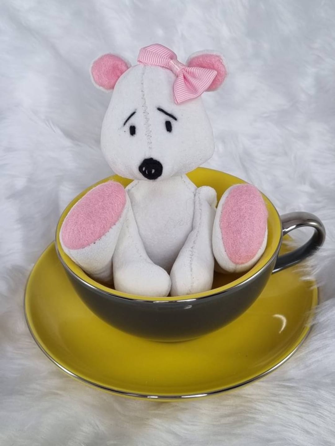Teacup Teddy Collection - Polar Bear | Cute Bear | Pocket Teddy - Etsy ...