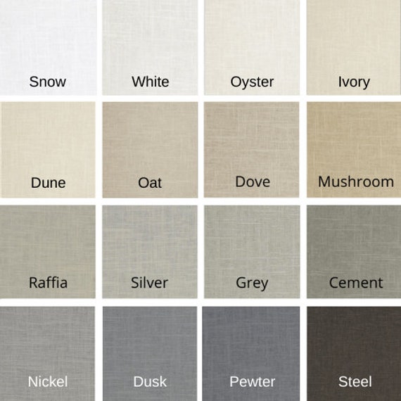 Pacific Linen Curtains With Blackout Lining Custom Pinch - Etsy