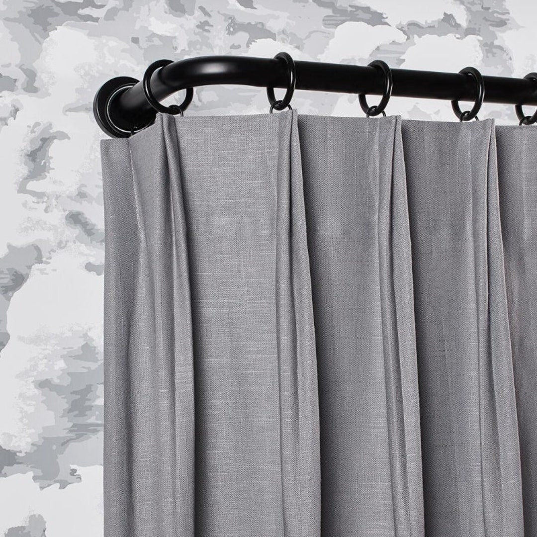 French Return Metal Curtain Rod Set: Nickel, Black, Brass (3/4 ...