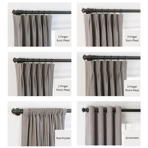 CREAM Euro Pleats or Pinched Pleat Curtains Double Width Linen Curtains ...
