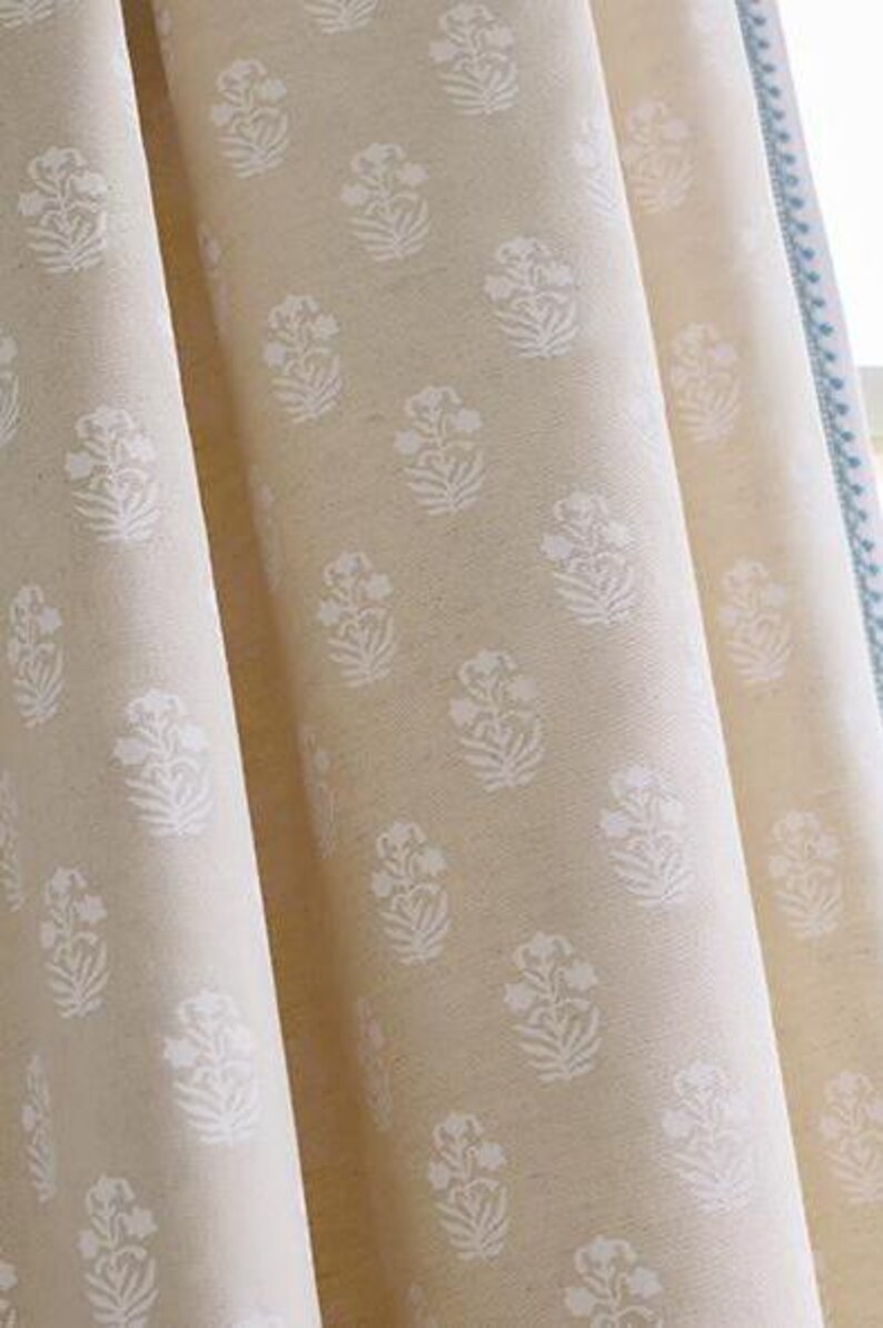 Thibaut Corwin Floral Drapery Panel: Calico Print Curtain - Etsy