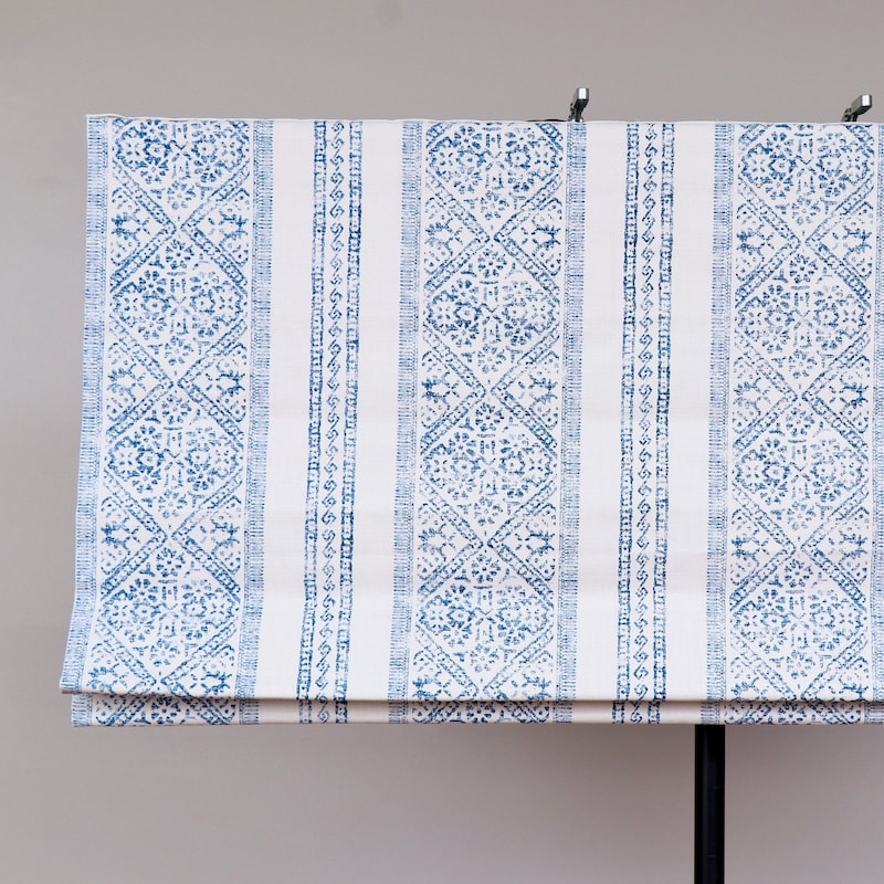 Faux Roman Shade Blue - Etsy