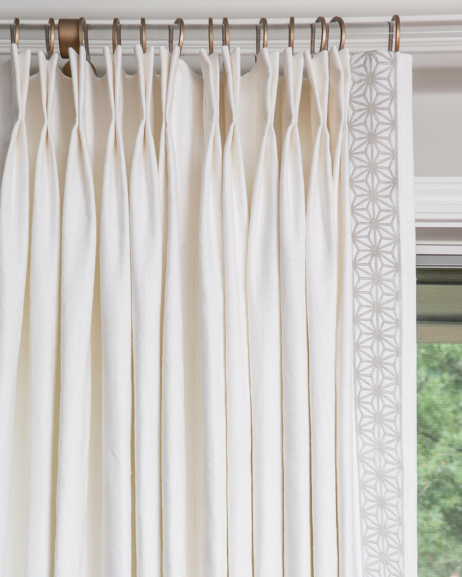 Geometric embroidery Star 3-inch Trim on White - Etsy