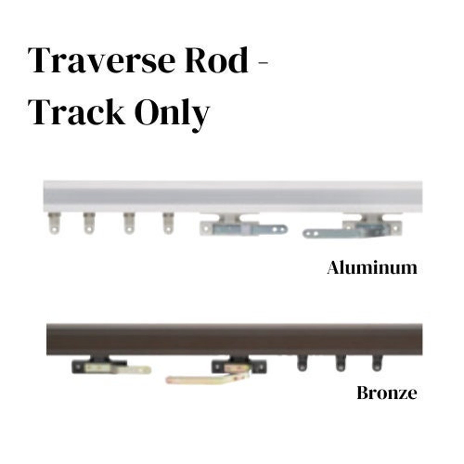 Metal Traverse Rod Track: Select-metal Drapery Hardware Set - Etsy