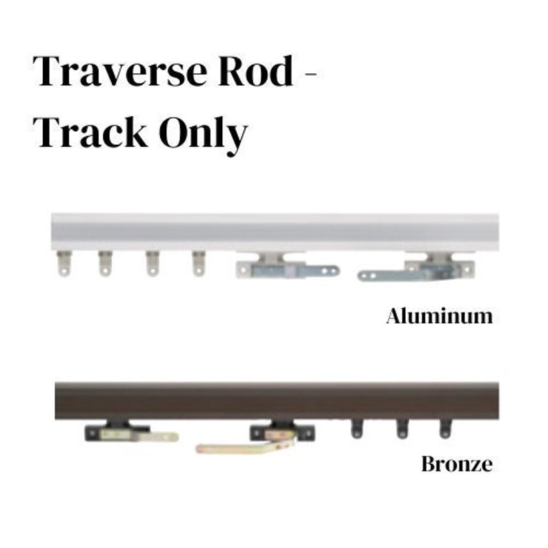Track Only Traverse Rod Without Fascia - Select-metal Drapery Hardware ...