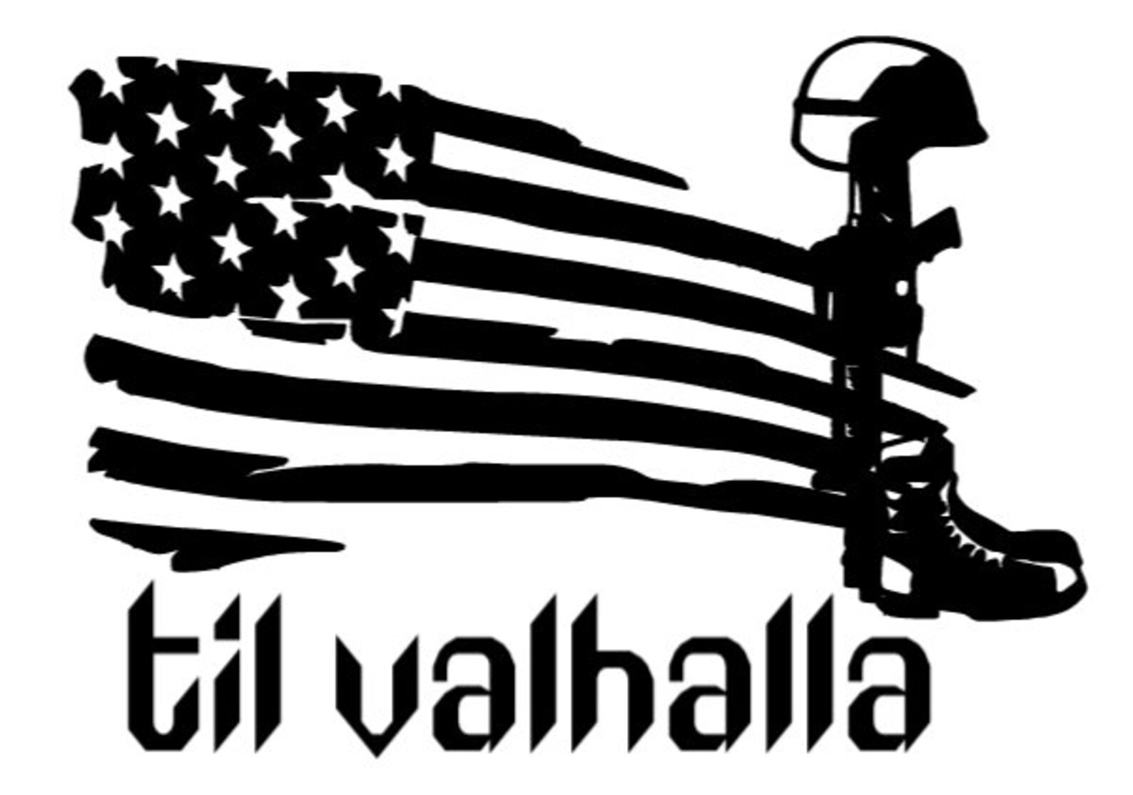 Til Valhalla Flag Flag decal Car decal Car accessories | Etsy