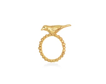 Bird on the Branch Nature Inspired Engagement Ring Unique Design ...