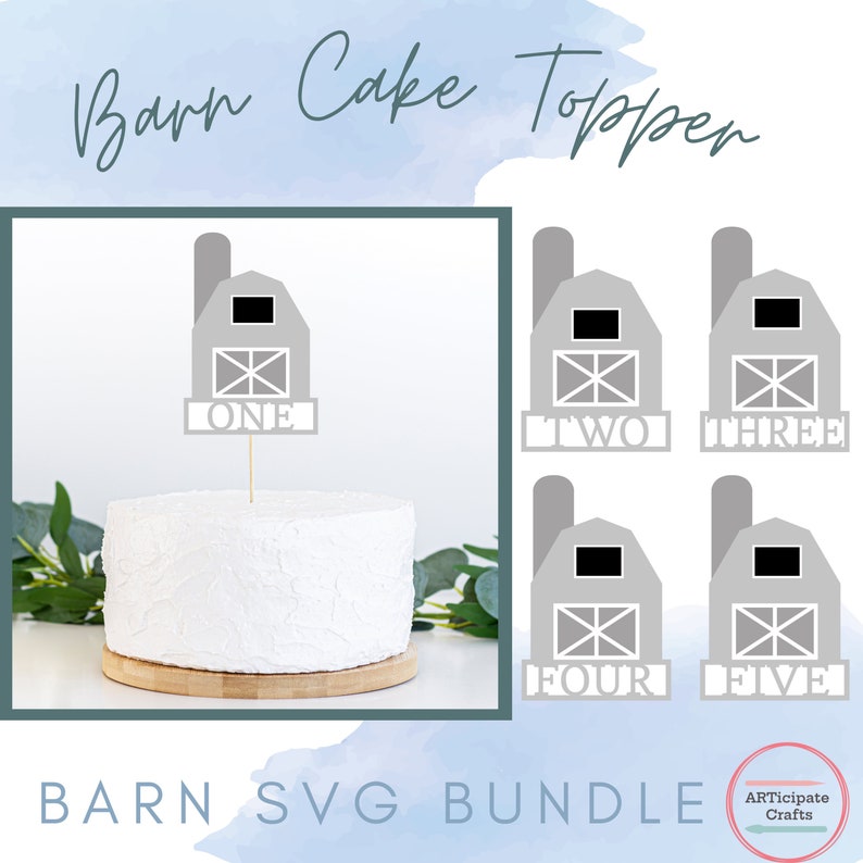 Barn SVG Cake Topper | Birthday SVG Cake Topper | Birthday Cake Topper ...