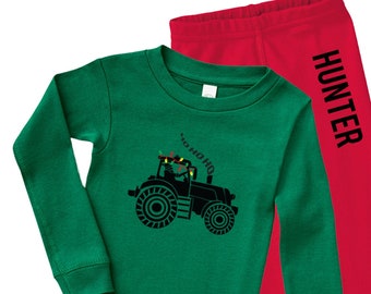 Tractor Pajamas - Etsy