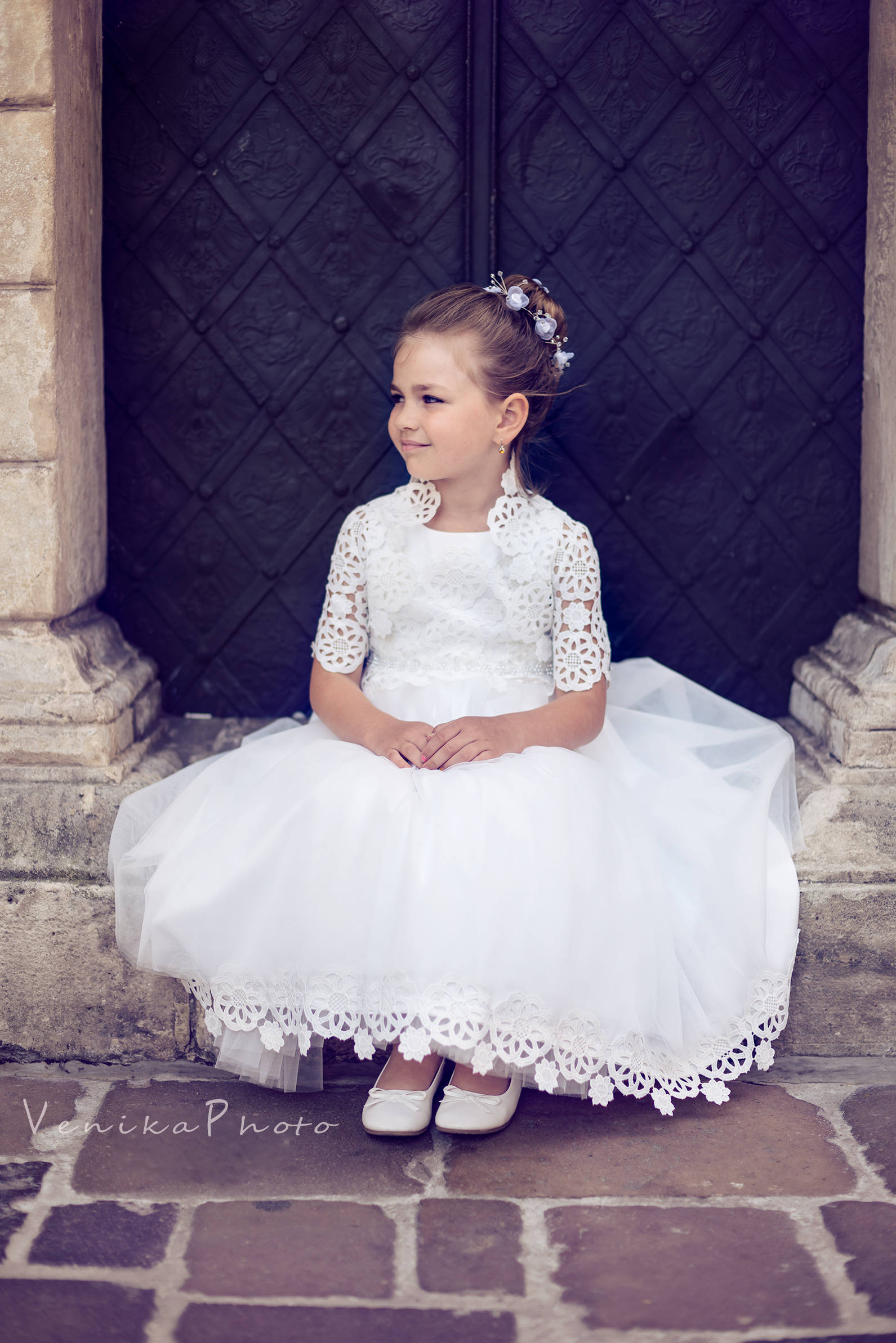 Beautiful Tulle First Holy Communion Dress I off White Colour With Lace ...