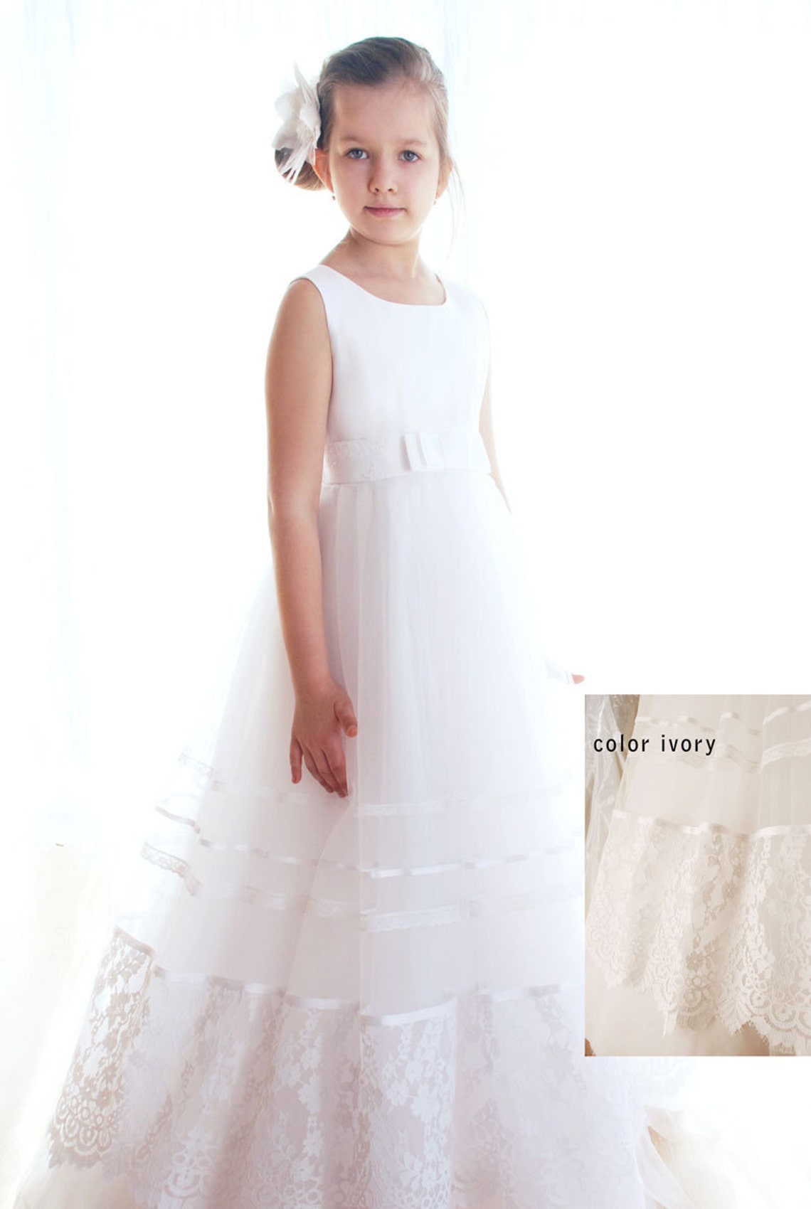 Communion Dress-white Communion Dress-lace Communion - Etsy