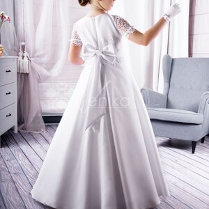 Delicate and Simple Communion Dress in White or Ivory With Beautiful ...