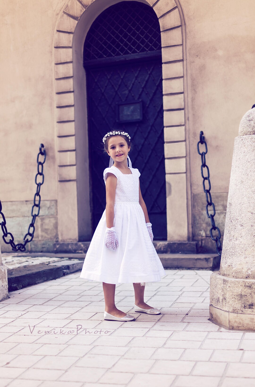 Simple First Communion Dress With Delicate Lace - Etsy