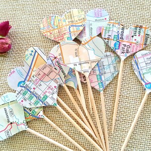 Map Cupcake Wrapperscupcake Wrappersmap Decorationsbridal - Etsy
