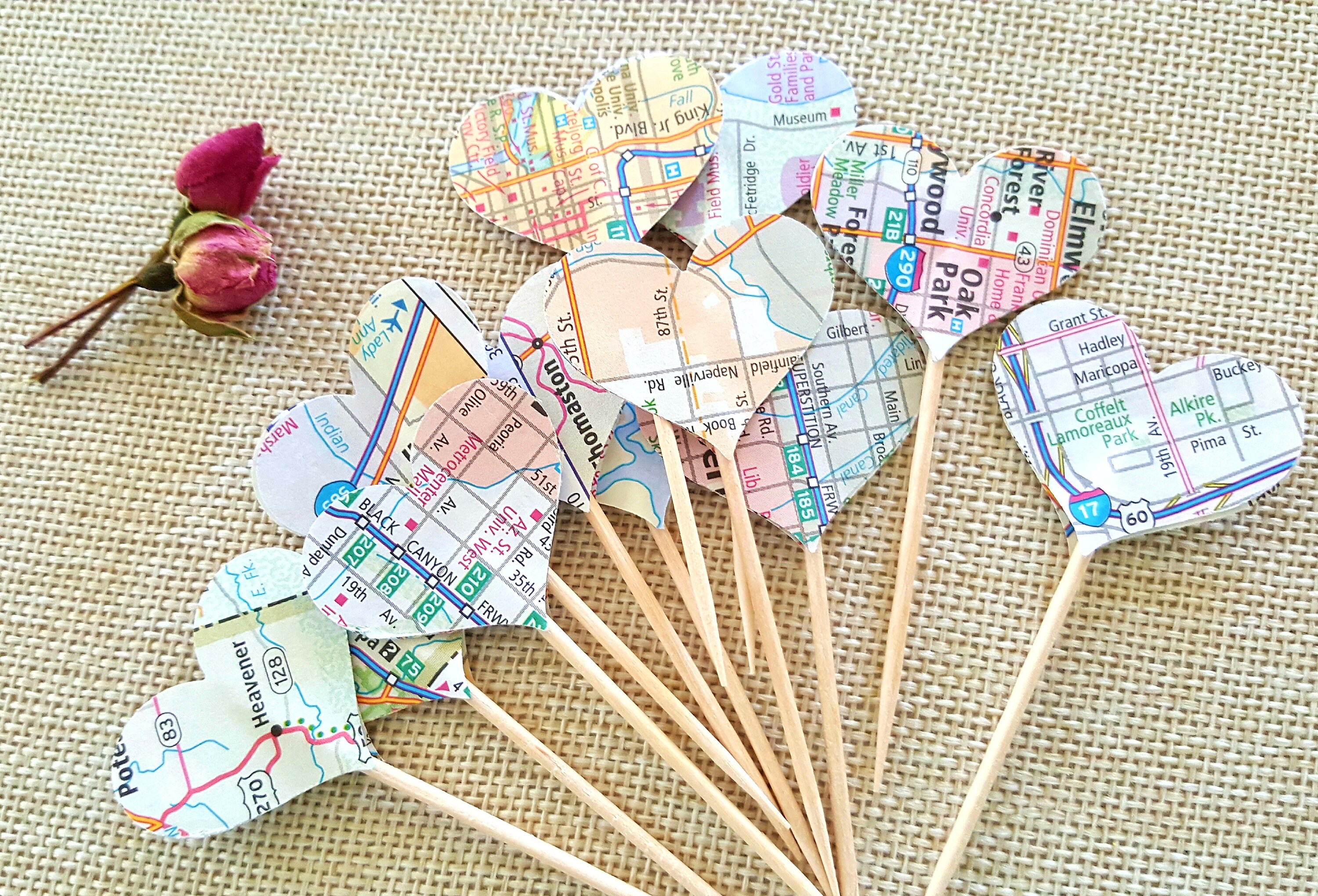 Map Cupcake Wrapperscupcake Wrappersmap Decorationsbridal - Etsy