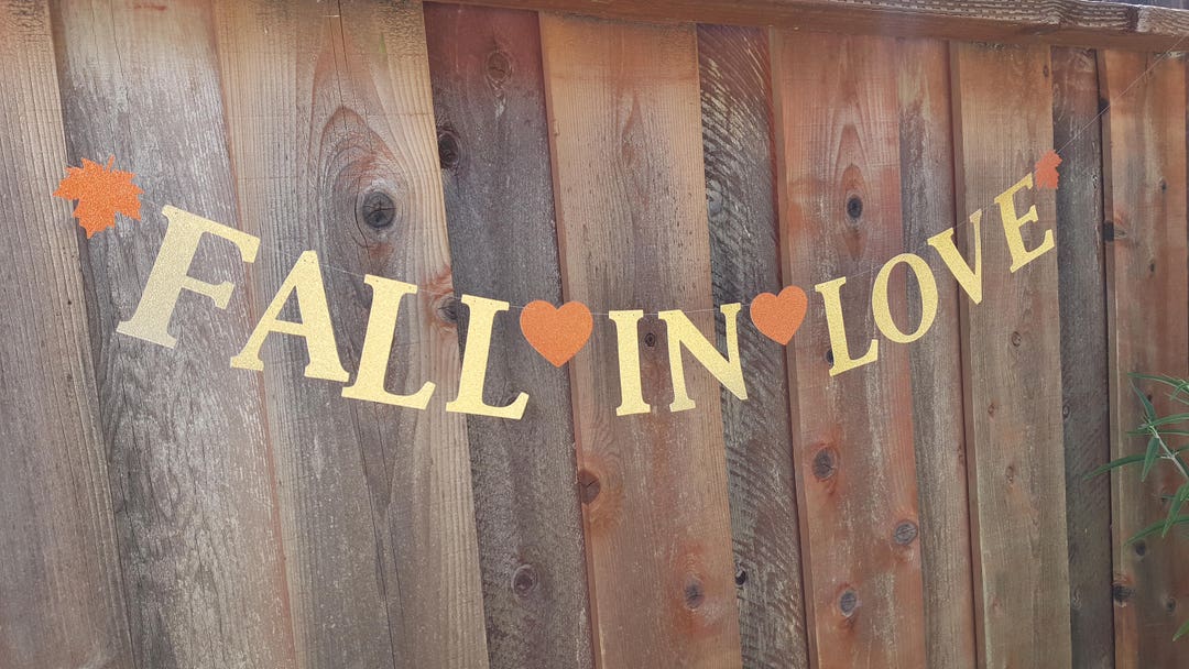 Fall in Love Banner, Fall Banner, Wedding Banner,bridal Shower,wedding ...