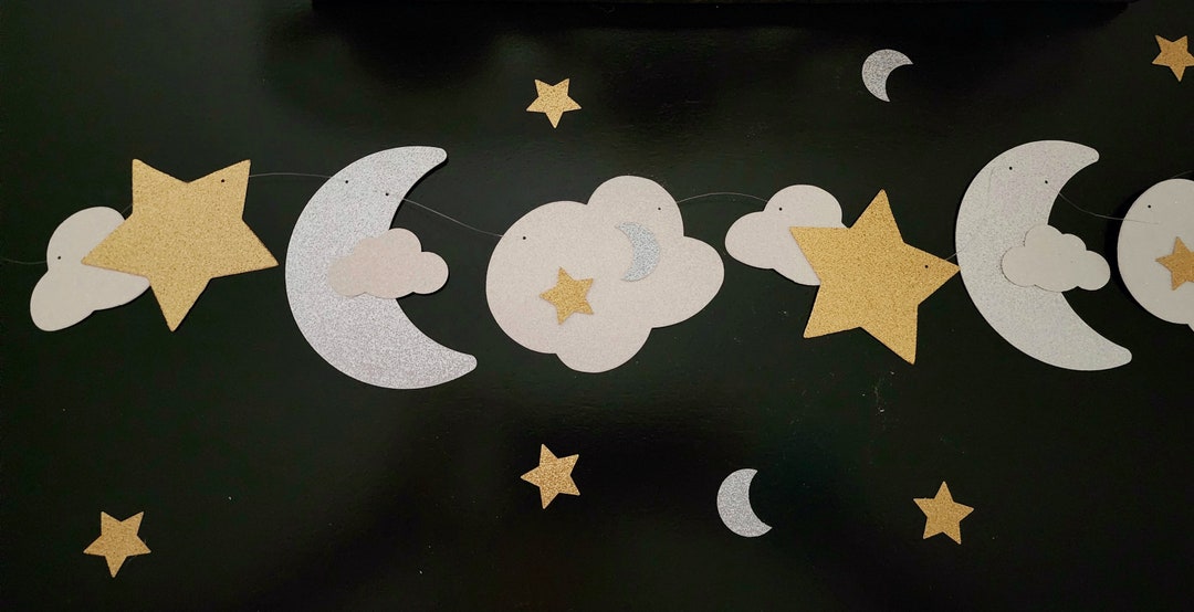 Moon Star Garland,baby Shower Banner,baby Shower Decorations,gender ...