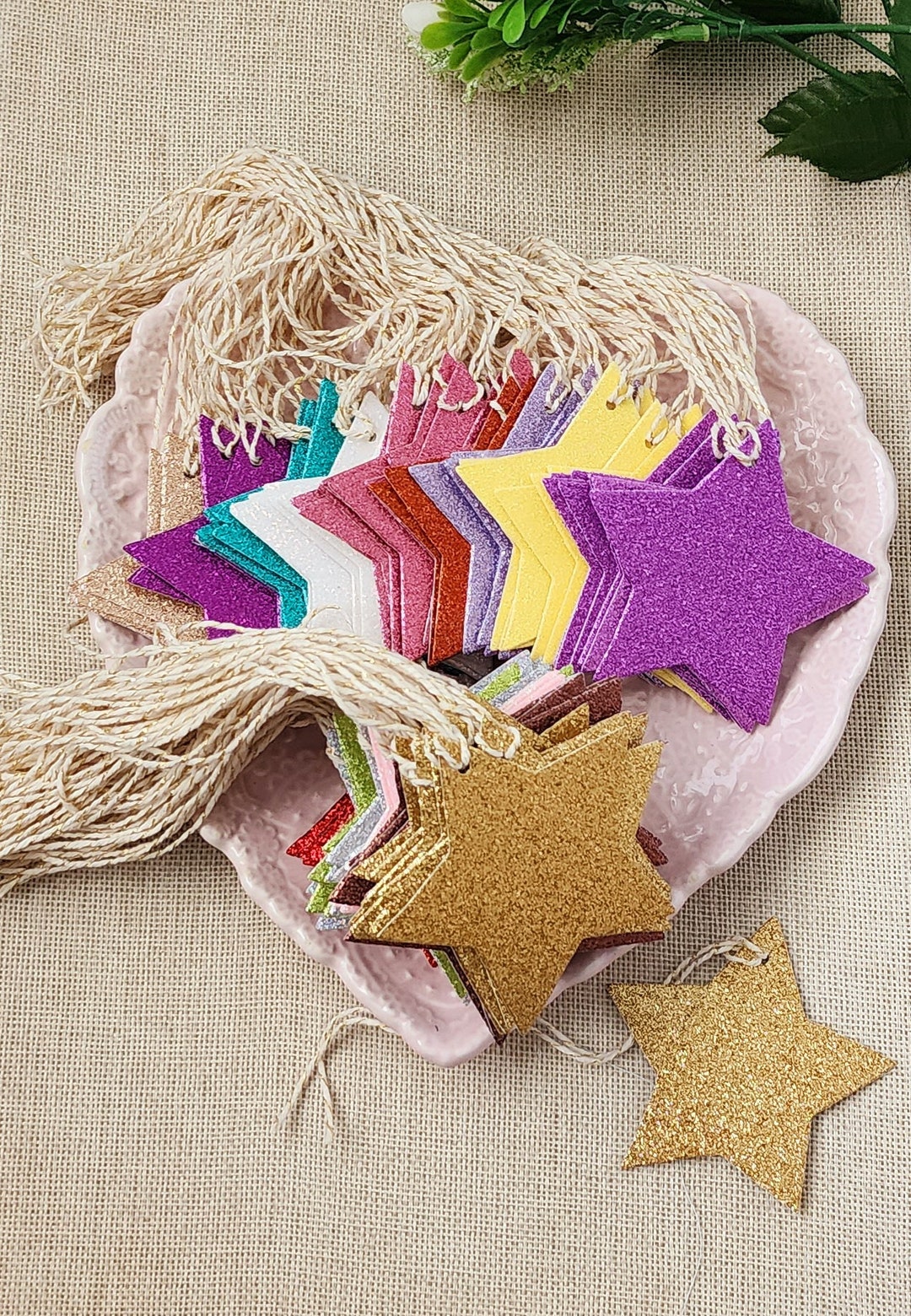 Star Gift Tags/christmas Gift Tags/glitter Star Gift Tags/gold Glitter ...