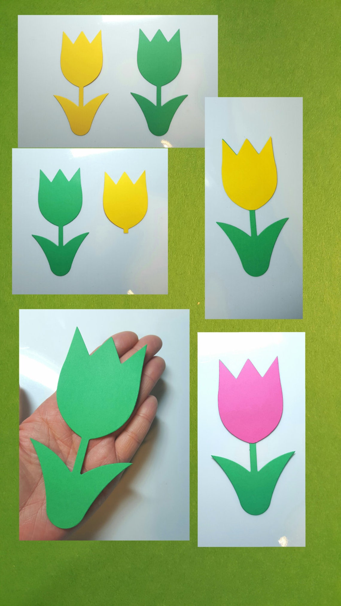 Tulip Die Cuts/pick Colors/tulip Cut Outsgarden Theme - Etsy
