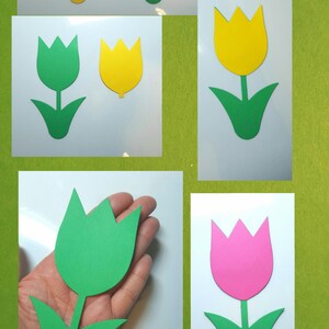 Tulip Die Cuts/pick Colors/tulip Cut Outsgarden Theme - Etsy