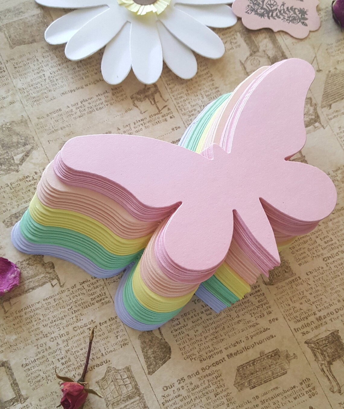 Butterfly Die Cutslarge Butterfly Die Cutsrainbow - Etsy