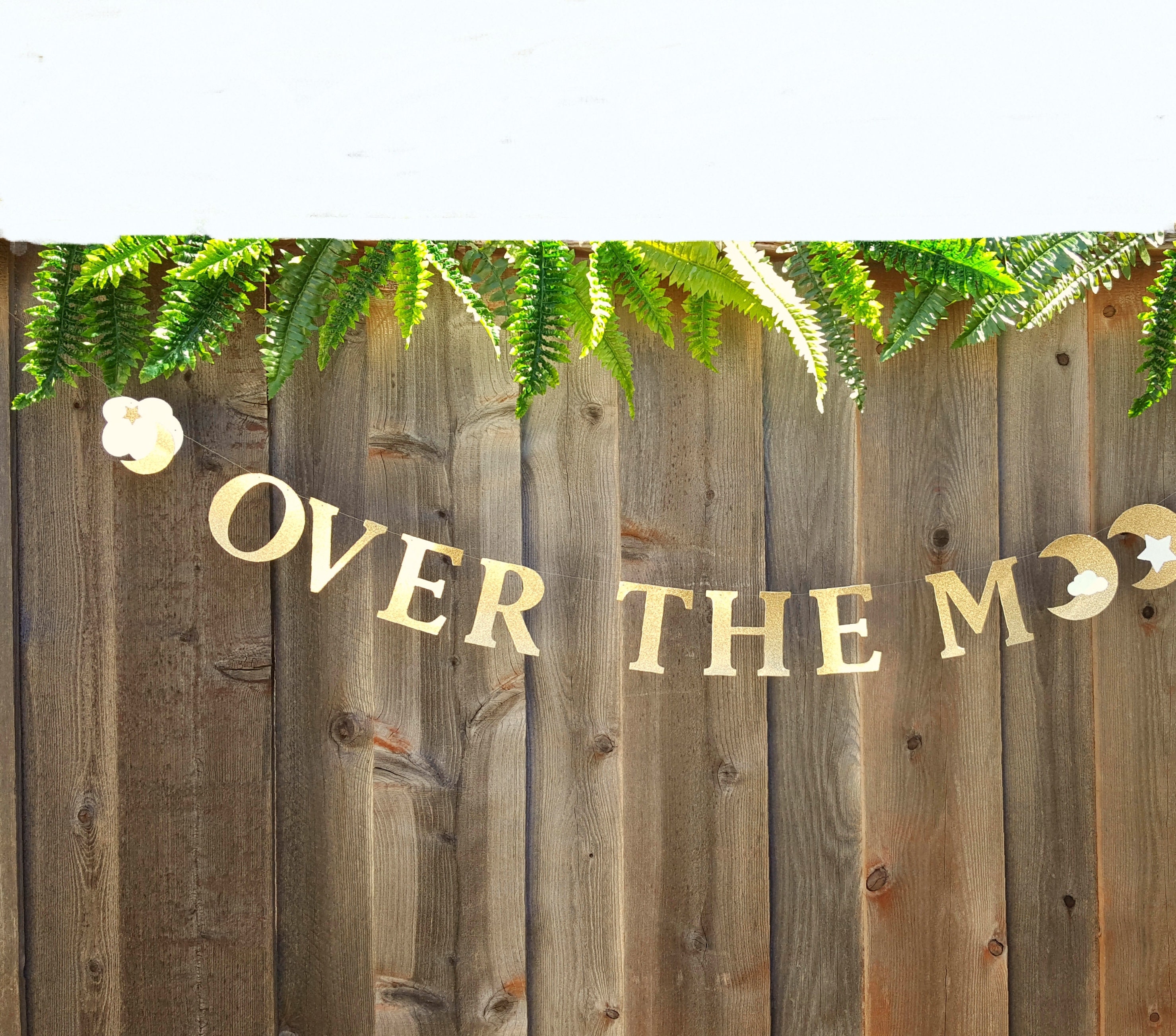 Over the Moon Bannerbaby Shower Bannertwinkle Little Star - Etsy