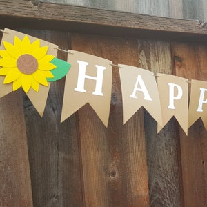 Sunflower Banner,text Banner,sunflower Happy Birthday Banner,sunflower ...