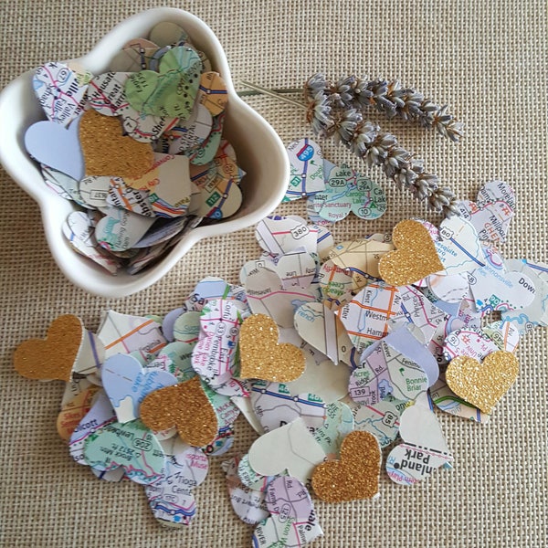 Map Confetti - Etsy