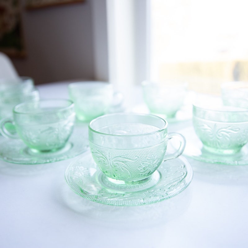 Green Teacup - Etsy