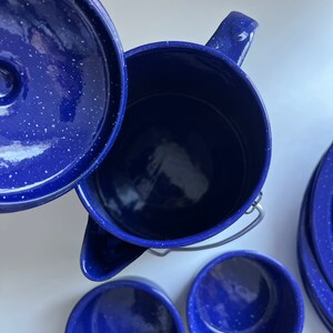 Blue Speckled Cooking Enamelware for Camping - Etsy
