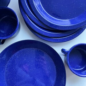Blue Speckled Cooking Enamelware for Camping - Etsy
