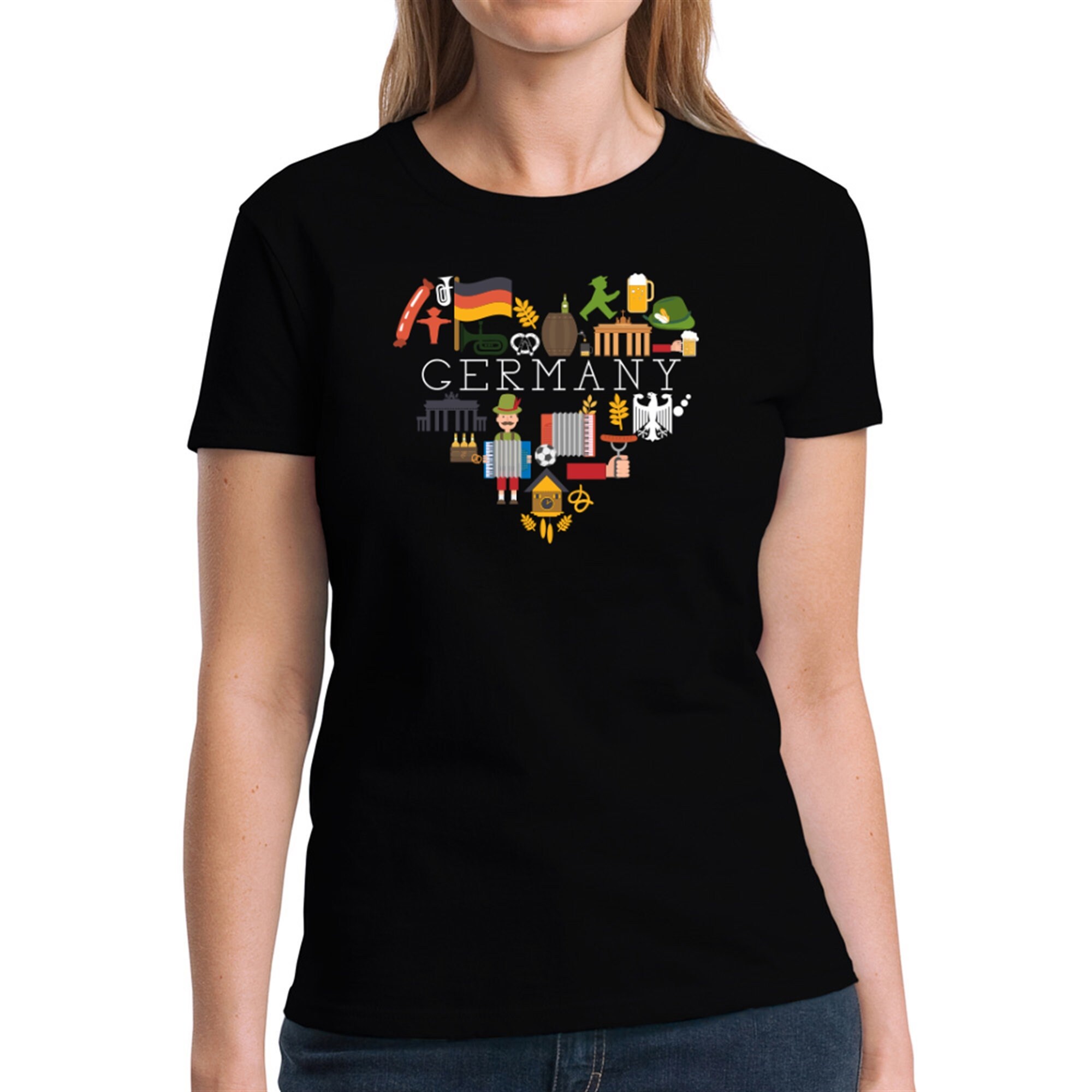 I Love Germany Women T Shirt Etsy